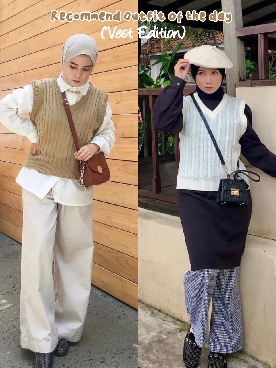 OOTD with Vest | Galeri diposting oleh Inspirasi Cewek | Lemon8