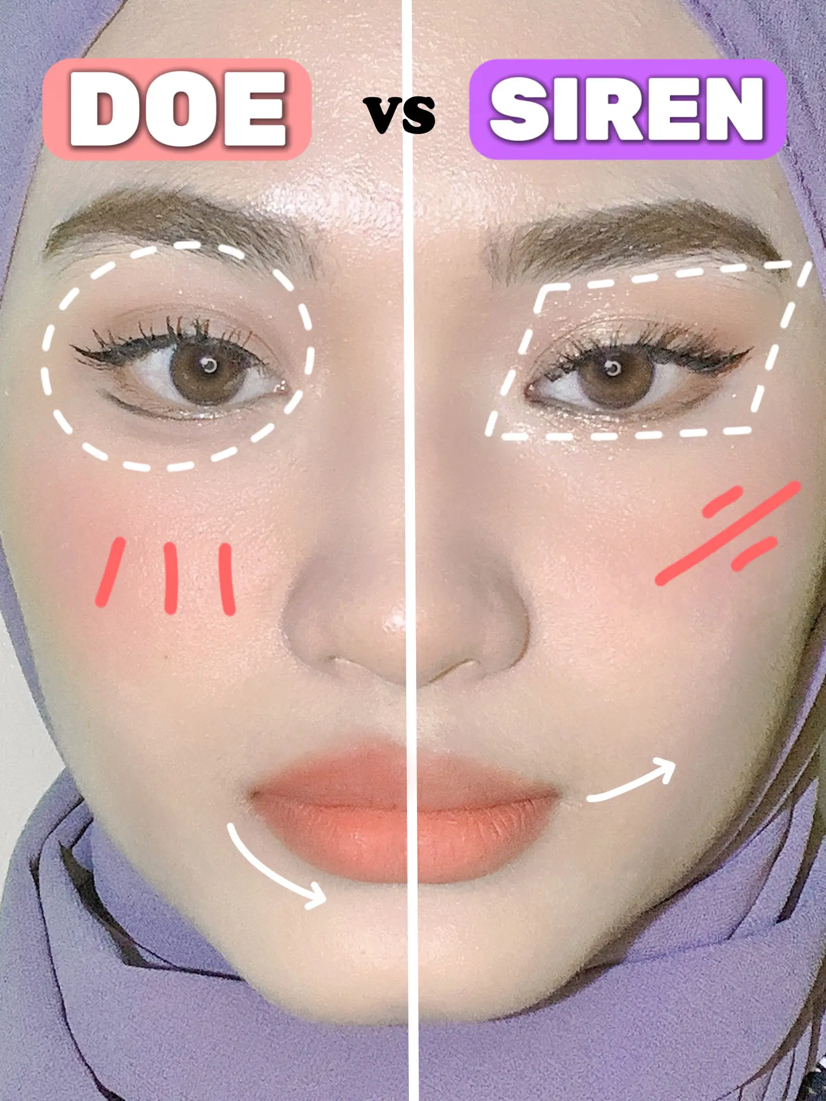 DOE VS SIREN EYES TUTORIAL | Galeri disiarkan oleh ciliblank_ | Lemon8